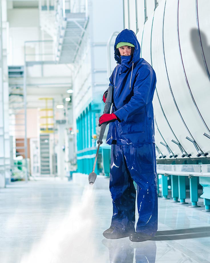 Reinigungsarbeiten von Hallen und Fassaden » Industriereinigung Bauer